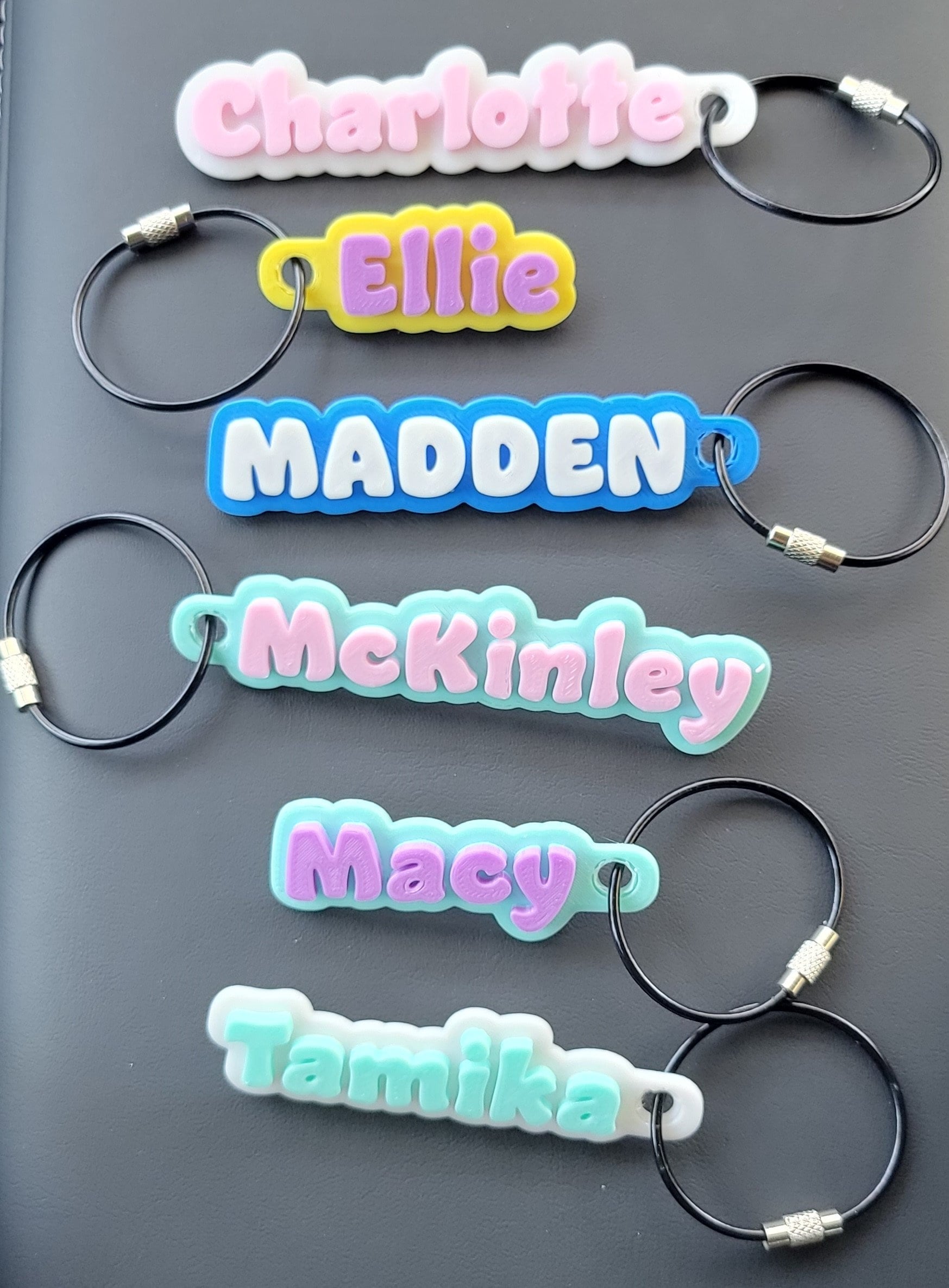 Custom Name Personalized 3D Name Tags for Bags, Backpacks, Sports Teams ...