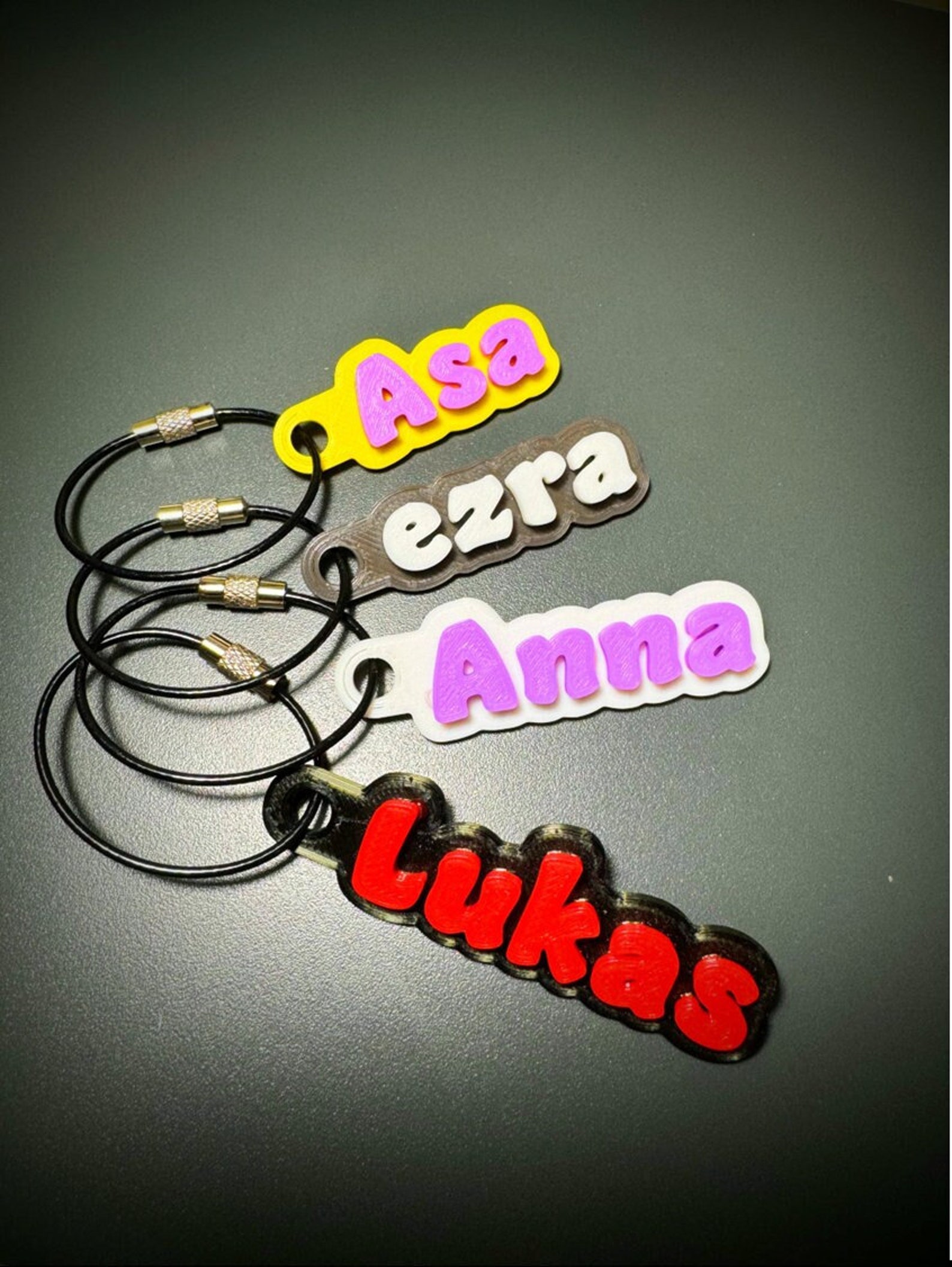 Custom Name Personalized 3D Name Tags for Bags, Backpacks, Sports Teams ...