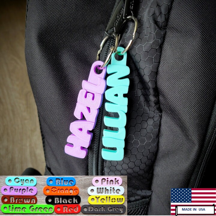 Custom Designs Personalized 3D Name Tags for Bags Backpacks - Etsy