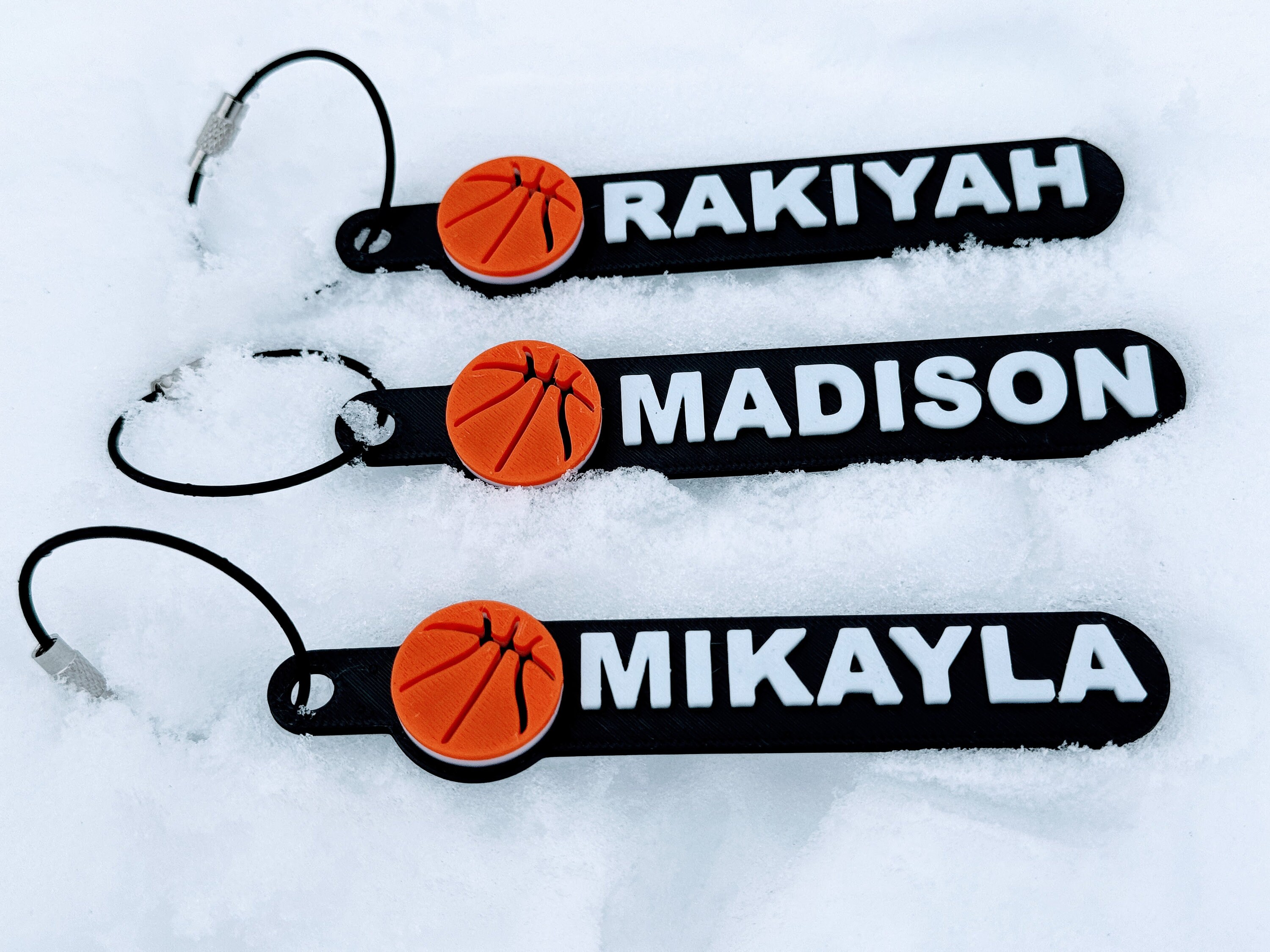 Bulk Discount- Basketball Personalized Keychain, Keyring, Bag Tag, Name ...