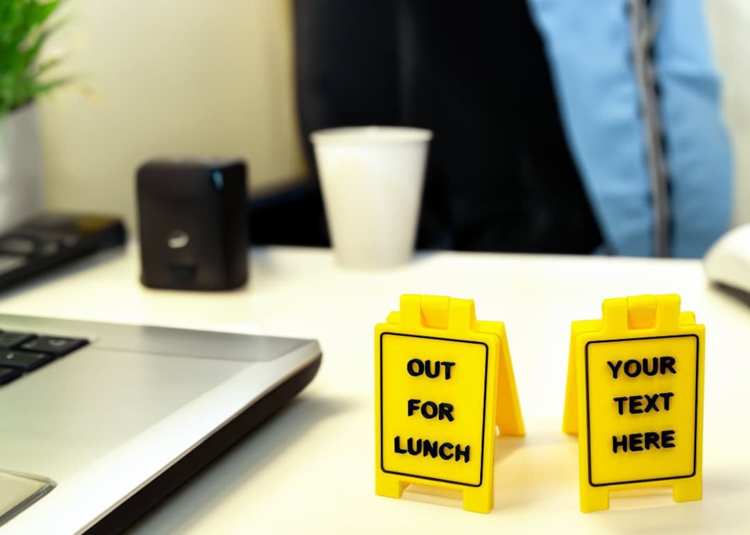 Custom Your Mini Floor Sign - Customizable Colors 3D Printed- Office ...