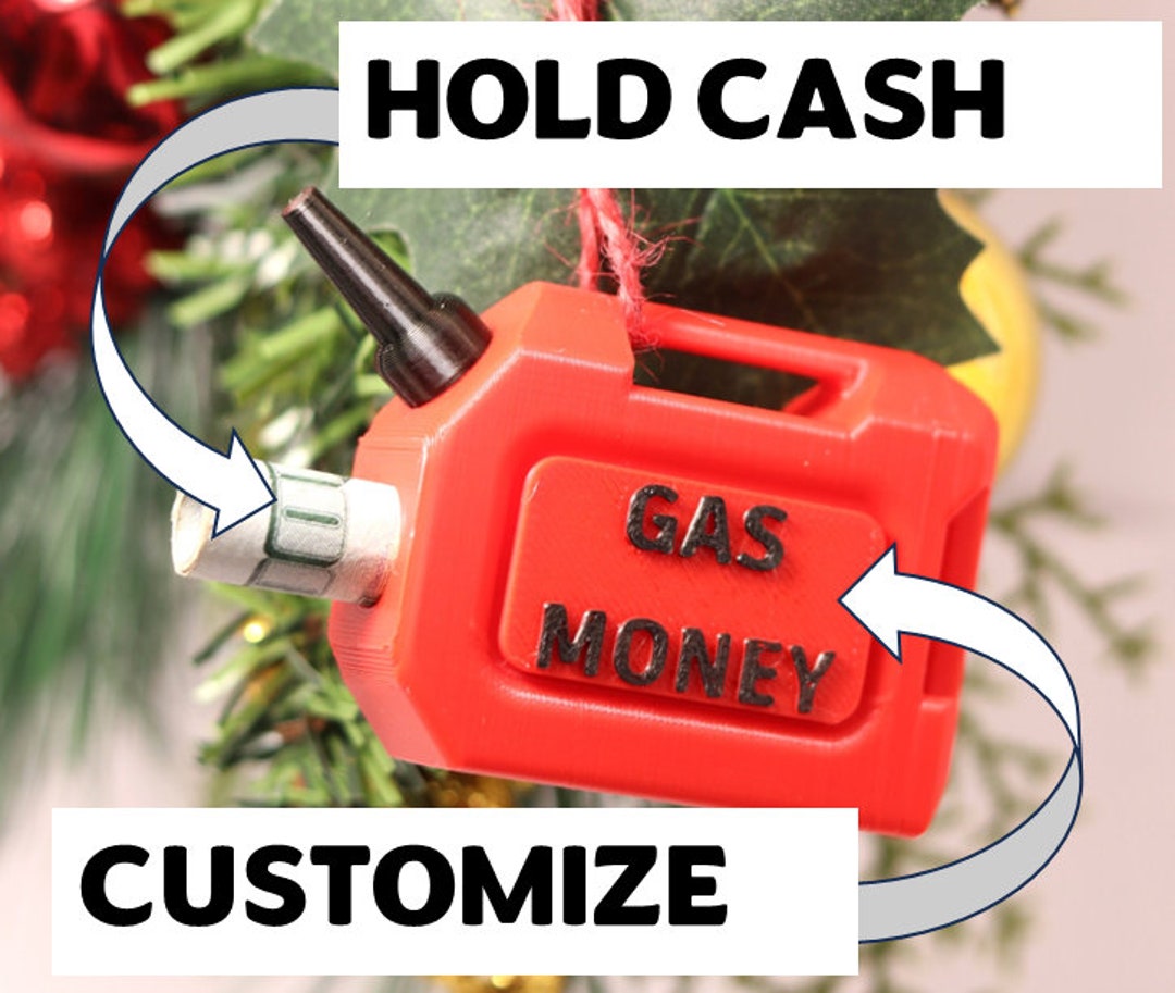 Customizable Gas Can Money Holder Christmas Tree Ornament - A Quirky ...