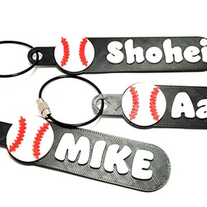 Bulk Discount - Baseball Personalized Keychain, Keyring, Bag Tag, Name ...