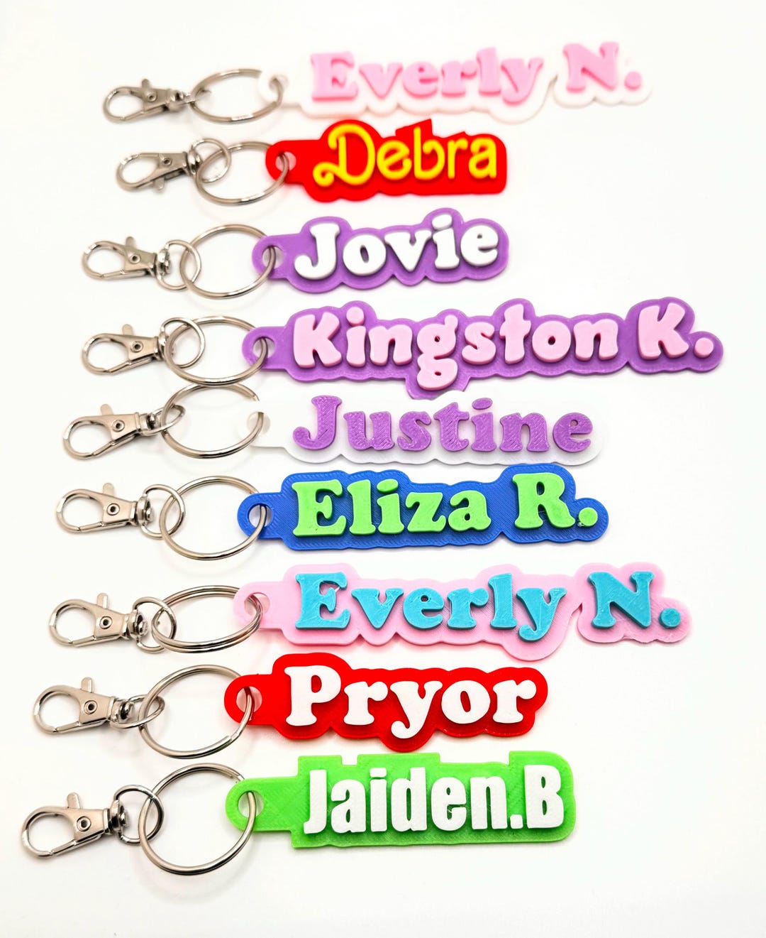 Custom Name Personalized 3D Name Tags for Bags, Backpacks, Sports Teams ...