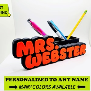 Personalized Multicolor 3D Teacher Name Sign – Perfect for Teachers ...
