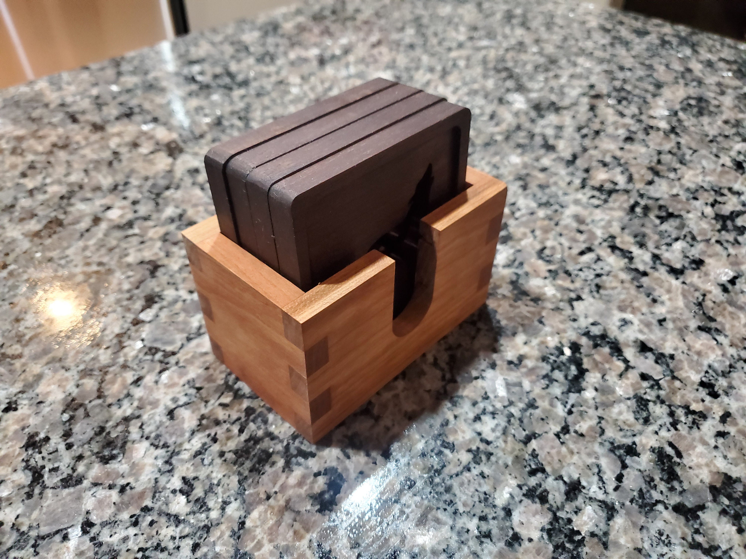 Handmade Hardwood Wolf Coaster Set - Etsy