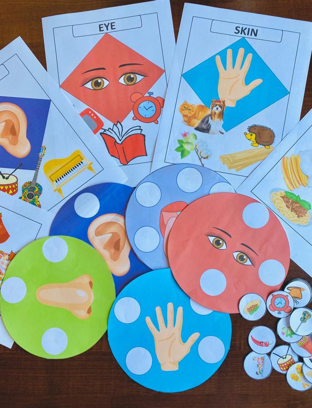 Five Senses Sorting Activity 5 Senses Matching Toddler Busy - Etsy ...