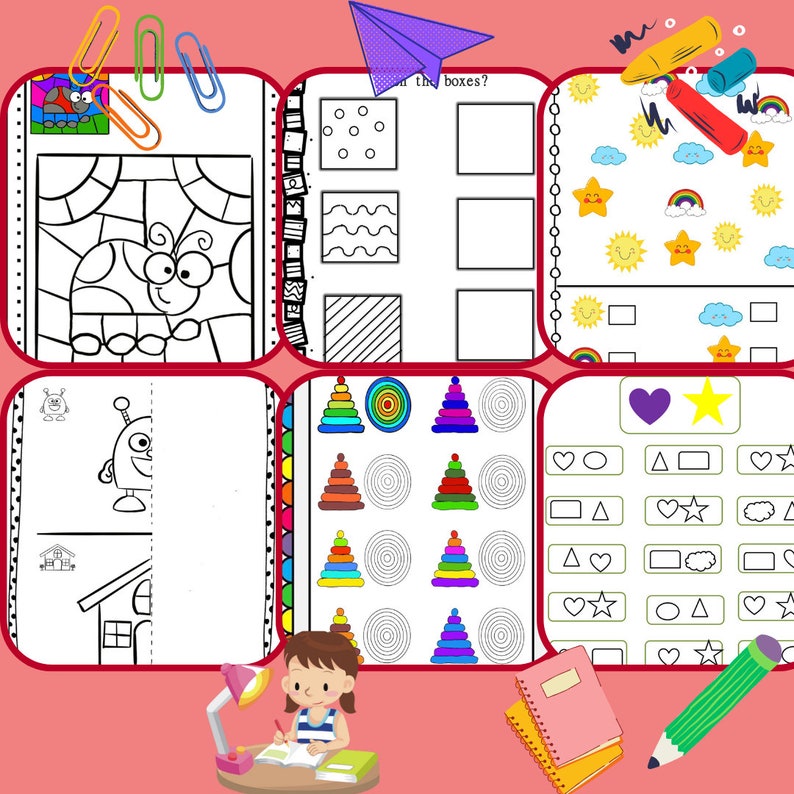 Concentration Exercises for Kids Downloadable Worksheet - Etsy