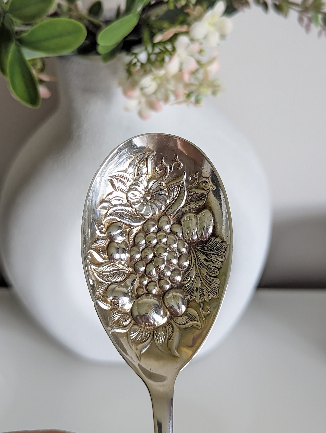 Antique Silver Plated Fruit & Berry Table Serving Spoon. EPNS Spoon ...