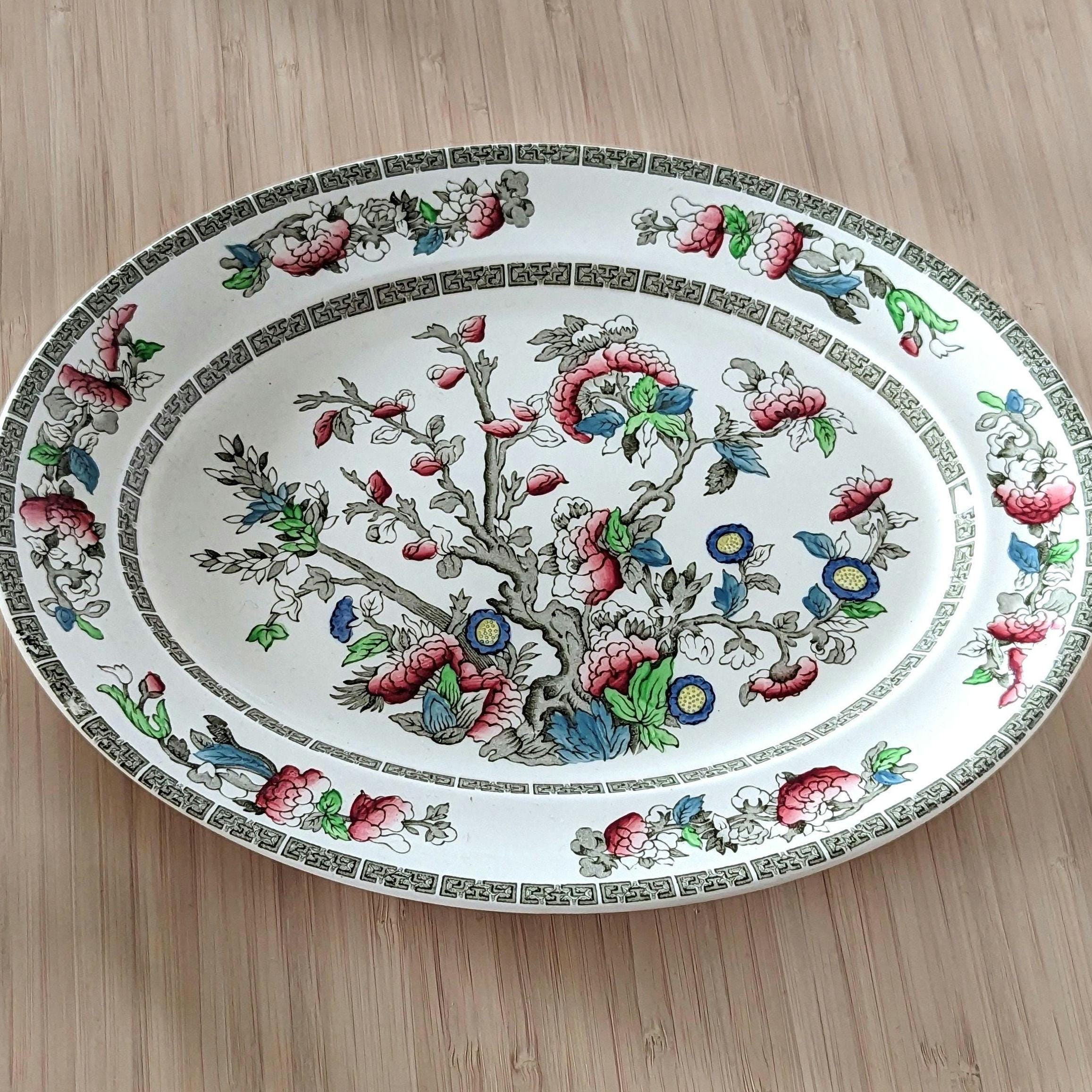 Alfred Meakin Indian Tree Gravy Boat With Plate - Staffordshire England ...