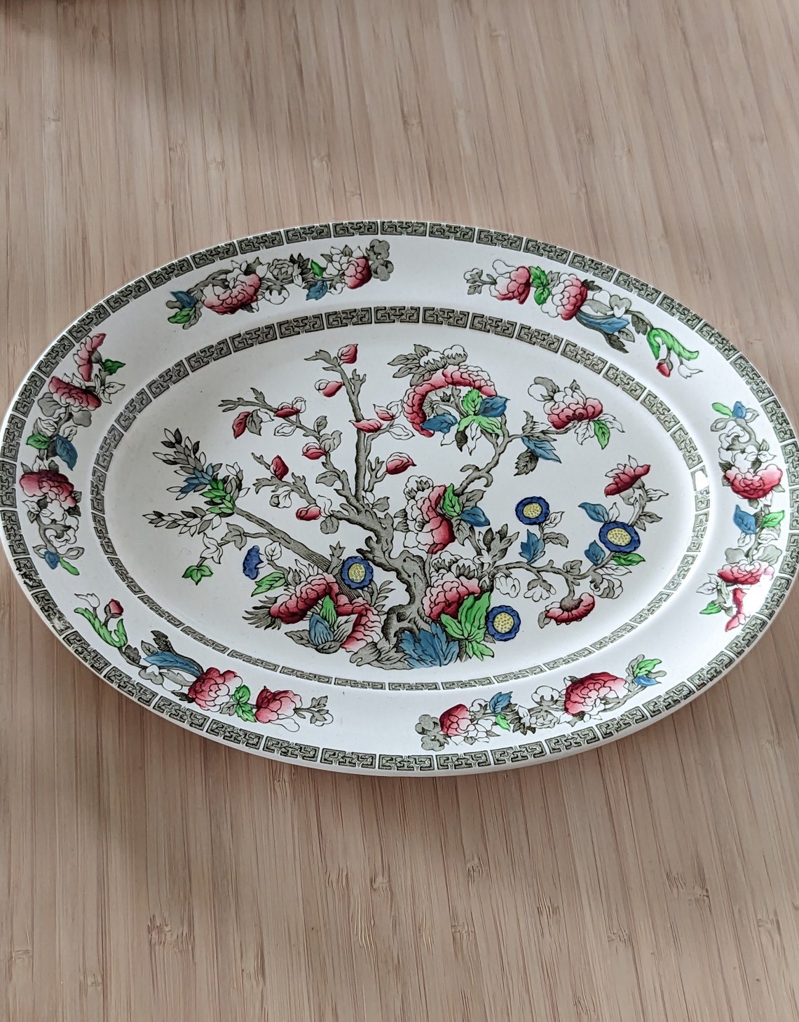Alfred Meakin, Indian Tree Gravy Boat & Plate. Staffordshire Dinner ...