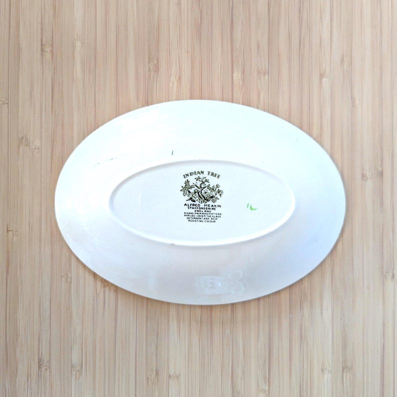 Alfred Meakin Indian Tree Gravy Boat With Plate - Staffordshire England ...