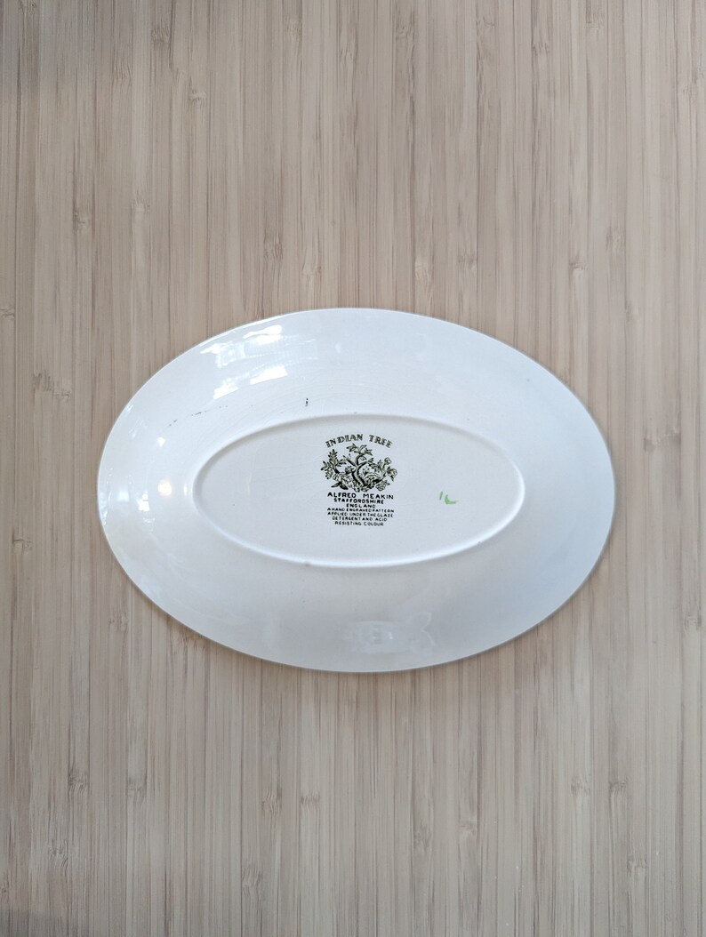 Alfred Meakin, Indian Tree Gravy Boat & Plate. Staffordshire Dinner ...
