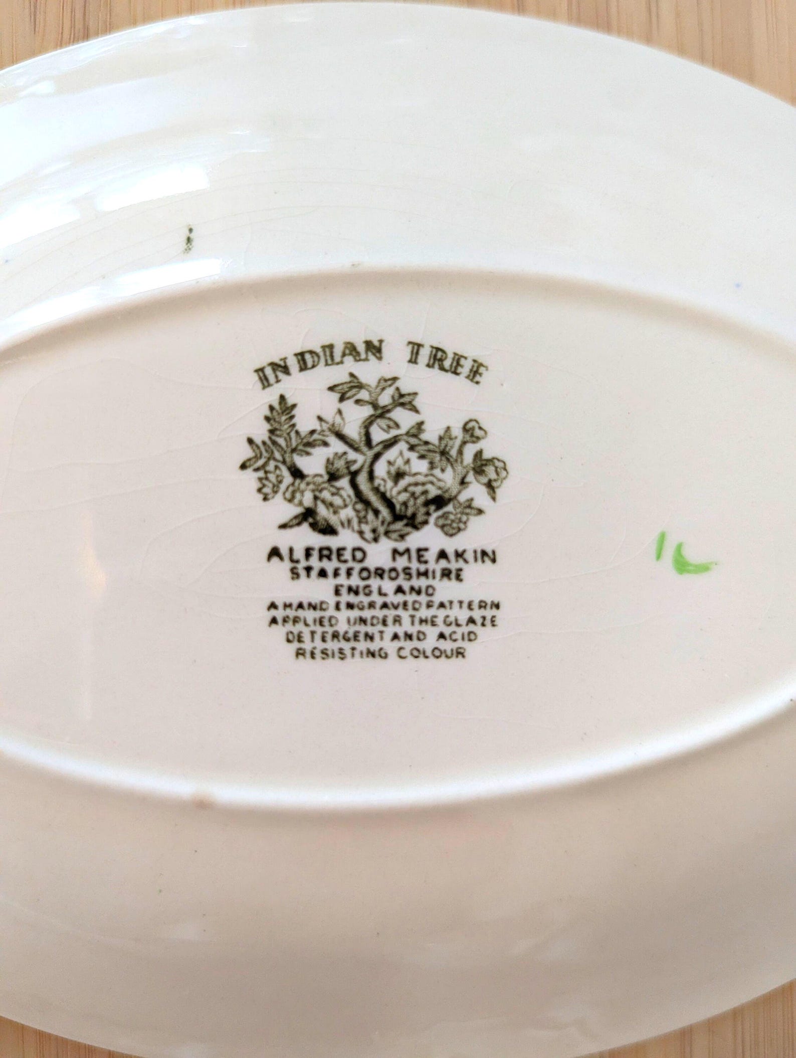 Alfred Meakin Indian Tree Gravy Boat With Plate - Staffordshire England ...