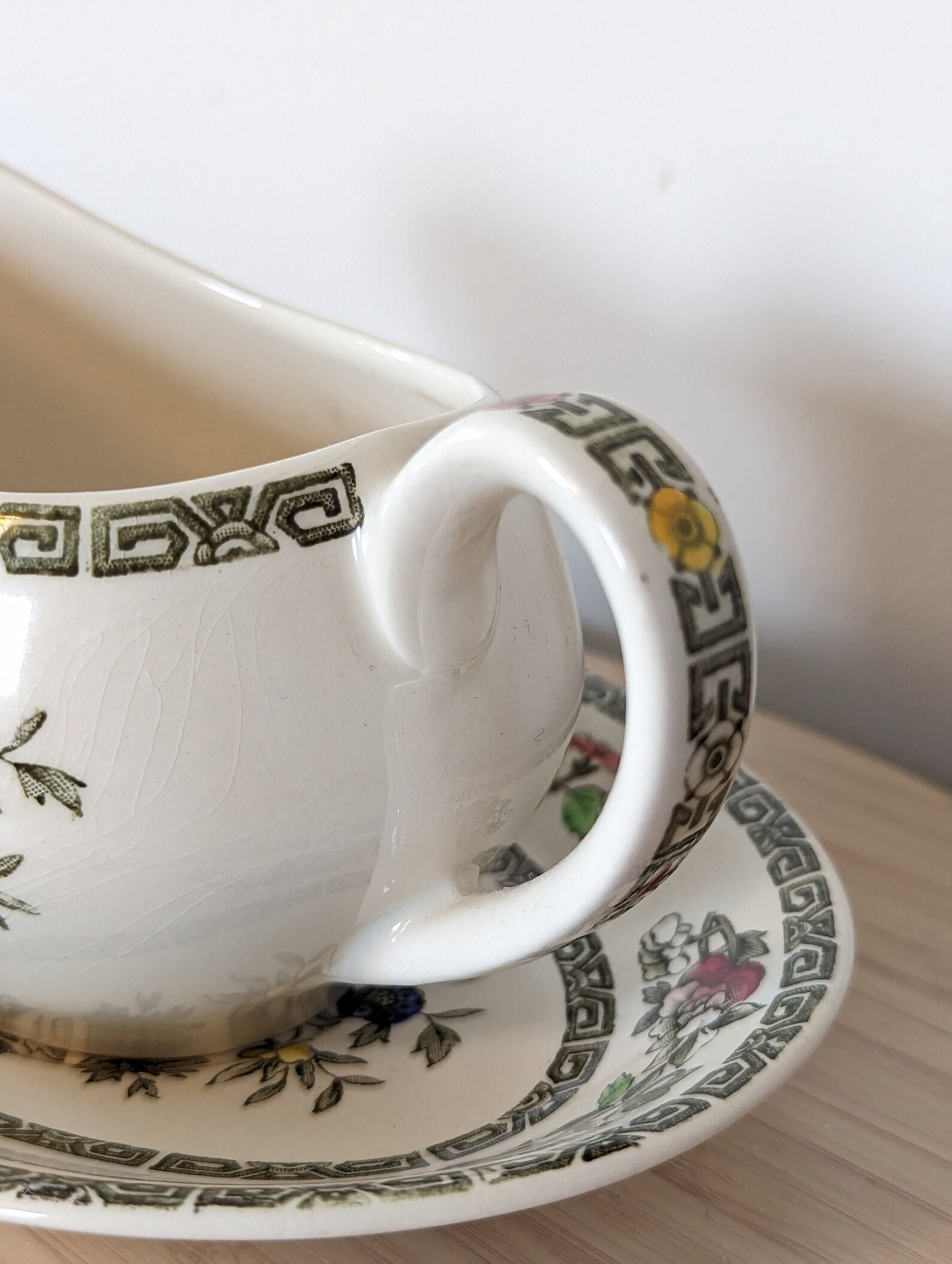 Alfred Meakin Indian Tree Gravy Boat With Plate - Staffordshire England ...