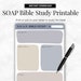 SOAP Bible Study Printable | Digital Printable Bible Study Guide | SOAP ...