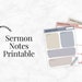 Sermon Notes Printable | Worship Notes for Bible Study | Digital Bible ...