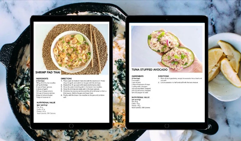28 Day Pescatarian Meal Plan Pescatarian Diet Canva Template Diet ...