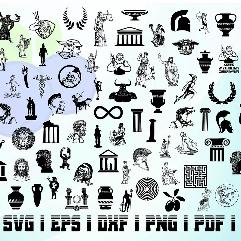 Greek Mythology Svgs Pack - Etsy