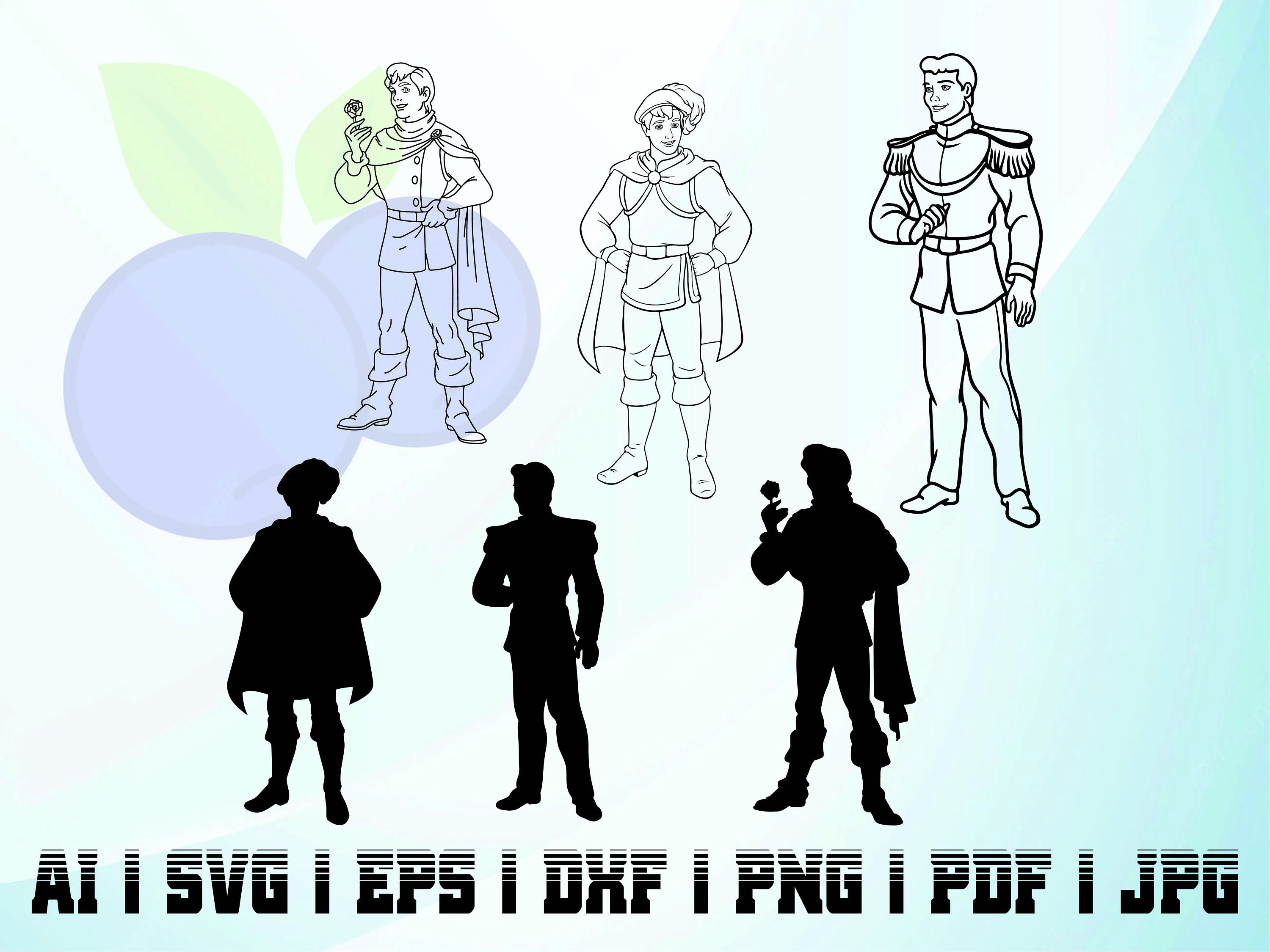 Prince Charming Prince Florian Silhouette Svg Bundle Kit - Etsy