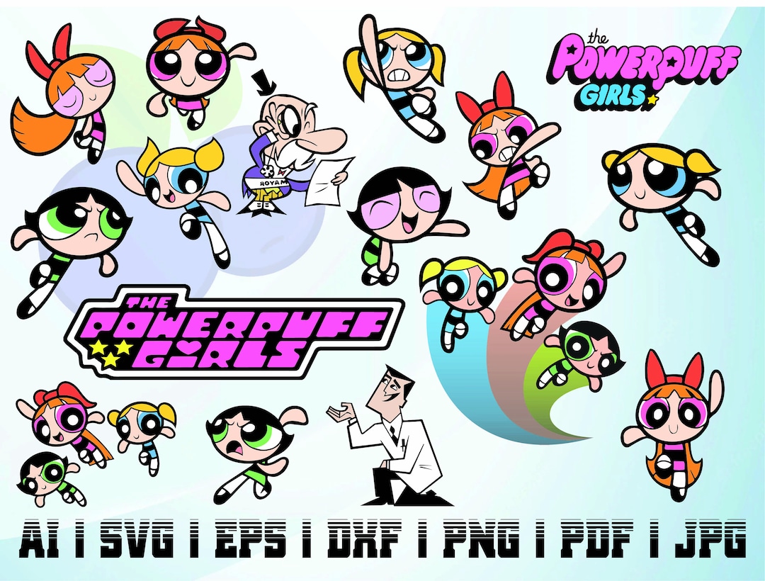 Powerpuff girls svg cricut clipart logo paquete kit descarga ...