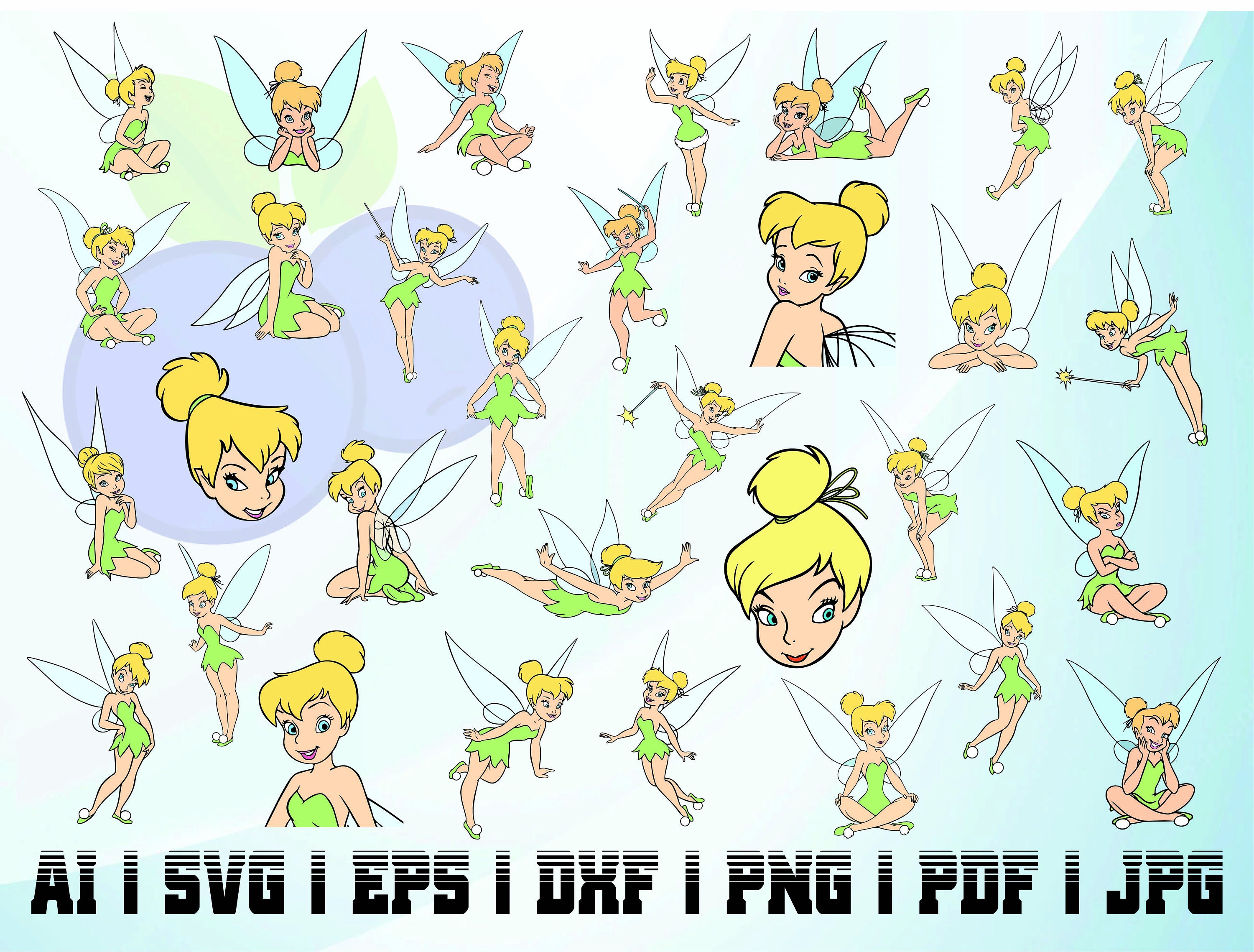 31 Tinkerbell Svg Cricut Peter Pan Bundle Kit Cricut Instant - Etsy