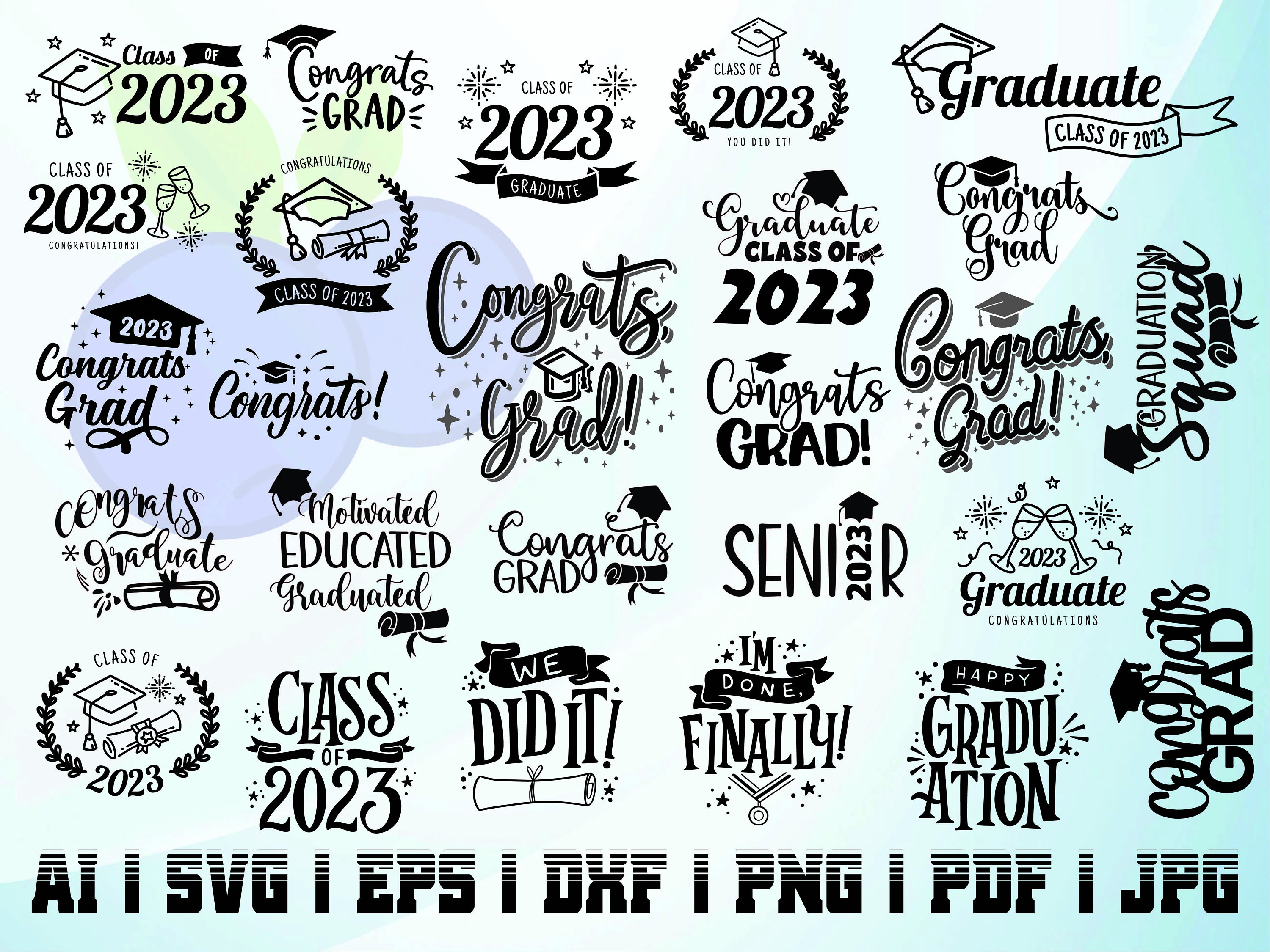 25+ Congrats Grad 2023 Svg Bundle Graduation Alumni Instant Download - Etsy