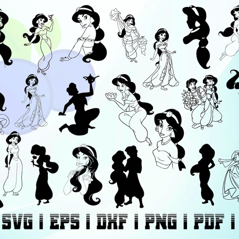 Princess Jasmine Svg - Etsy