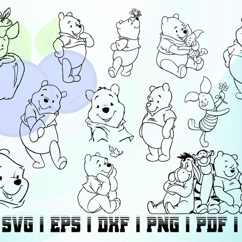 Winnie the Pooh Outline - Etsy