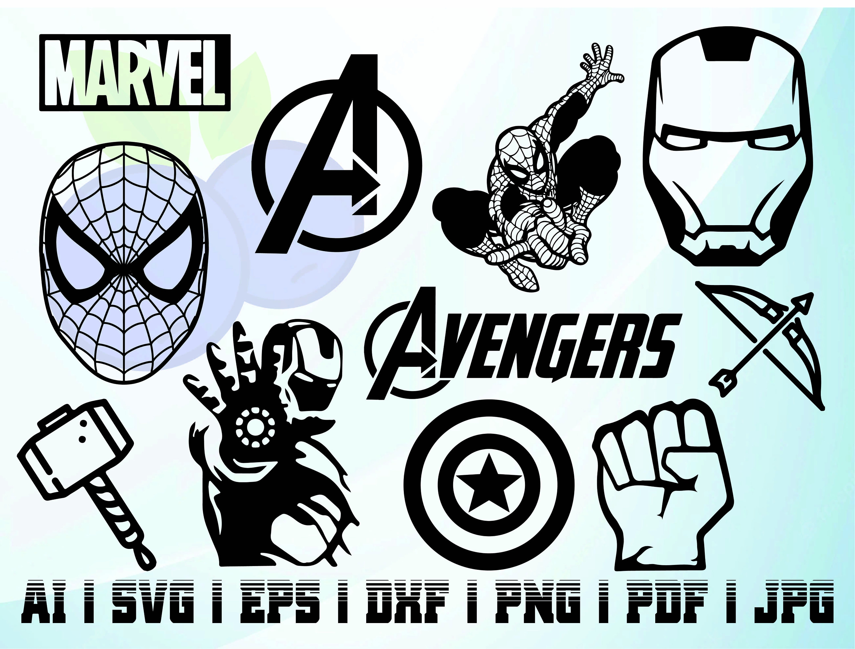 Avengers Svg Silhouette Vector Instant Download - Etsy UK