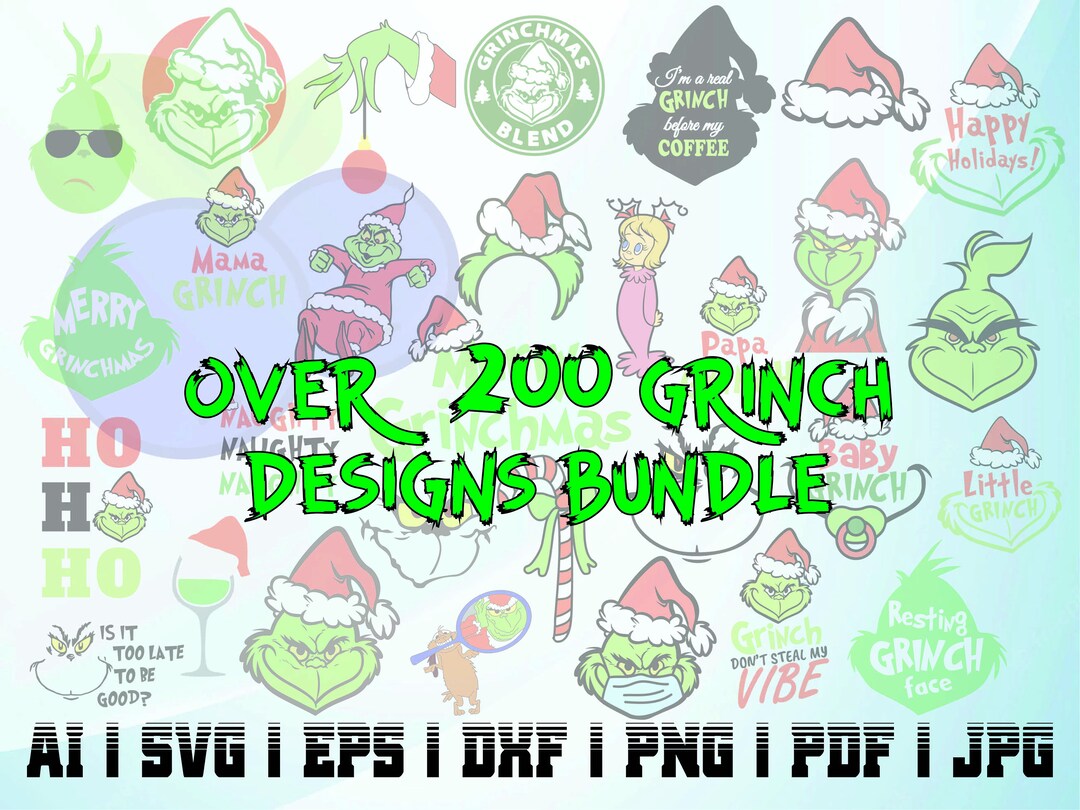 Over 200 Grinch Bundle Svg Cricut + Silhouette Merry Grinchmas ...