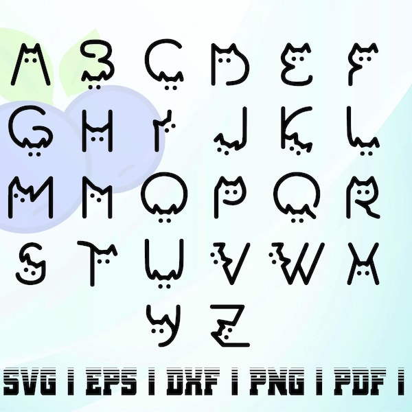 Cat Alphabet - Etsy