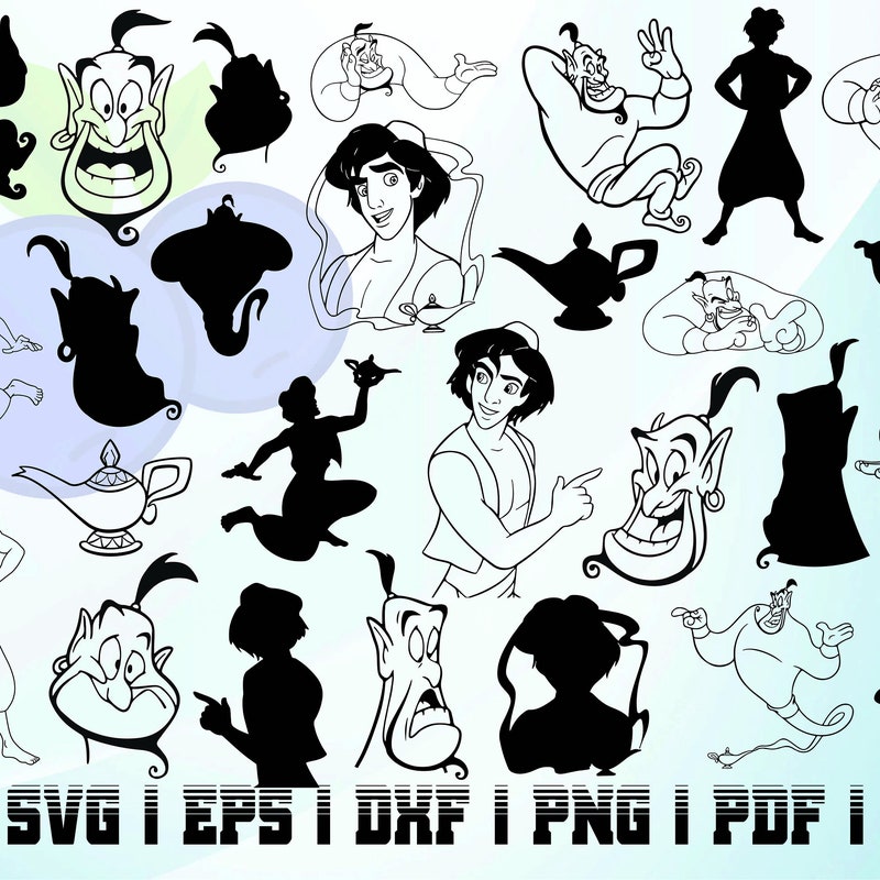 Aladdin Outline Svg - Etsy
