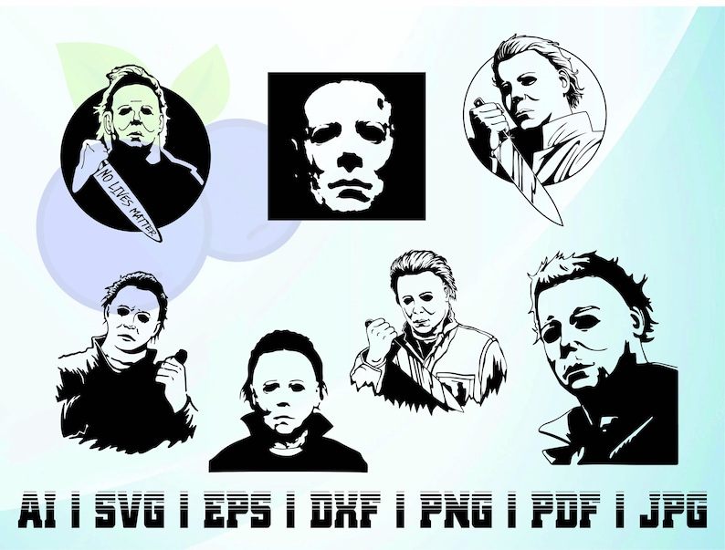 Michael Myers Svg Silhouette Bundle Kit Png Halloween Scary Movie ...