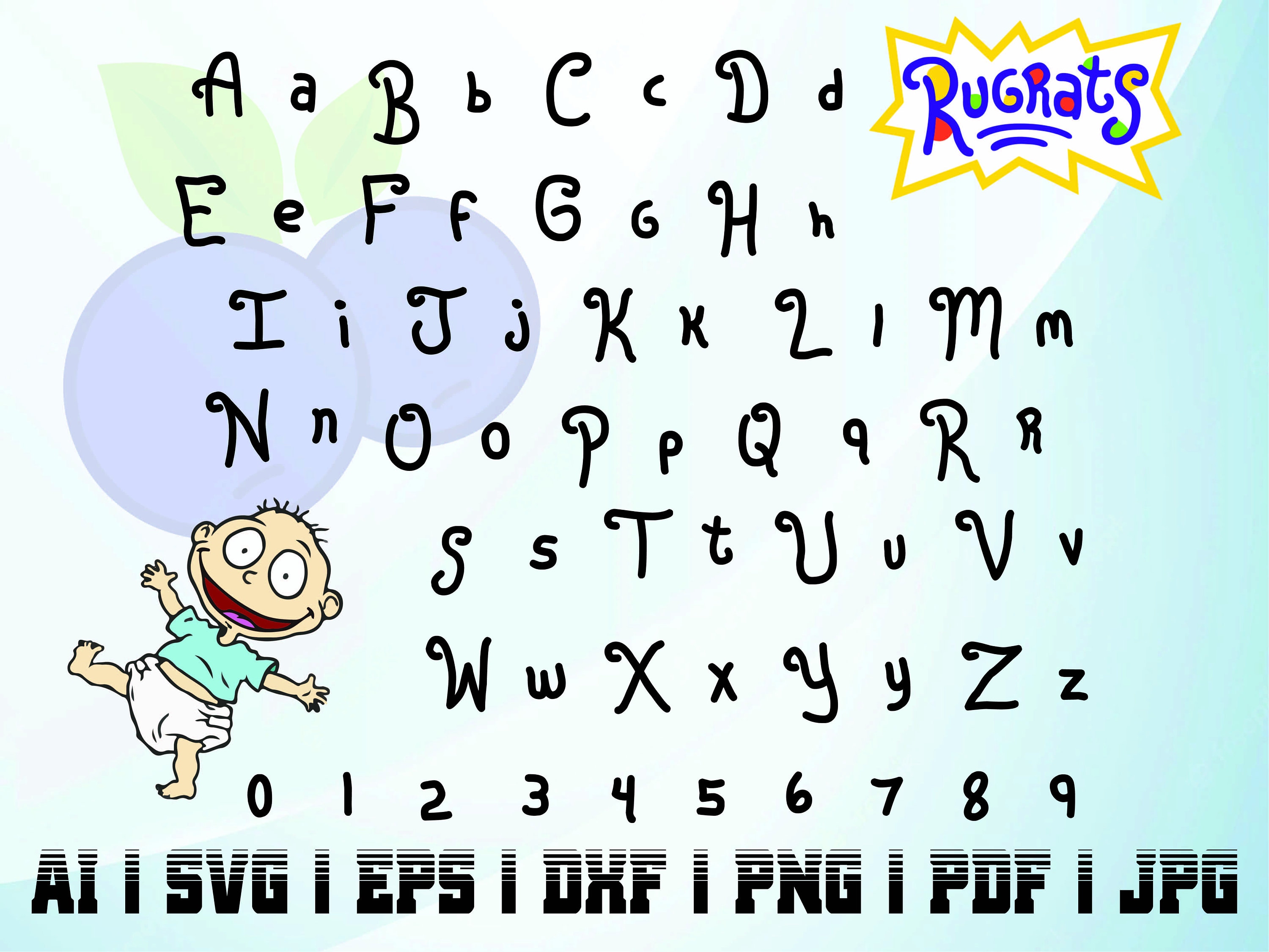 Rugrats Font Logo Cricut Svg Alphabet Characters Bundle - Etsy