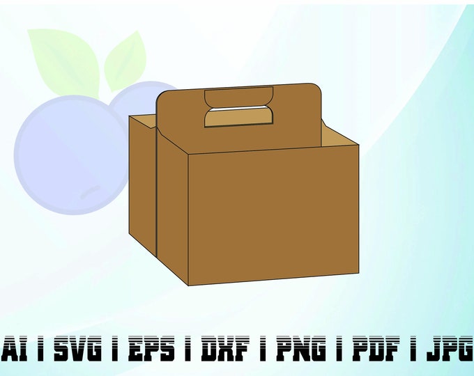 Six Pack Beer Bottle Box Carrier,cut File Box SVG, Packaging Box SVG ...