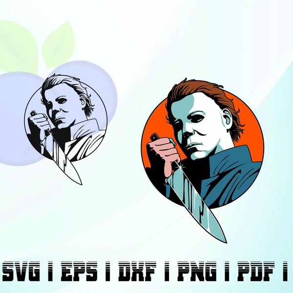 Michael Myers Mask Outline Svg - Etsy