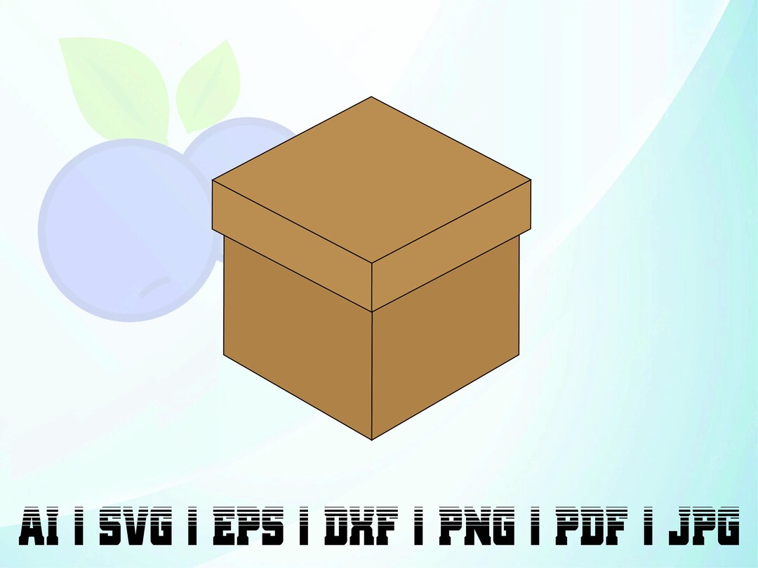 Square Covered Box Template Svg Box Design Shape Cricut Instant ...