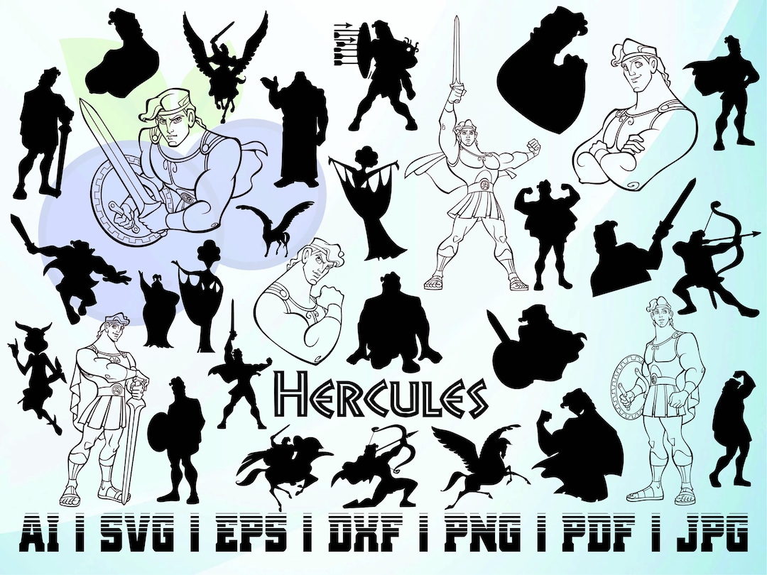30+ Hercules Svg Silhouette Vector Zeus God Instant Download - Etsy