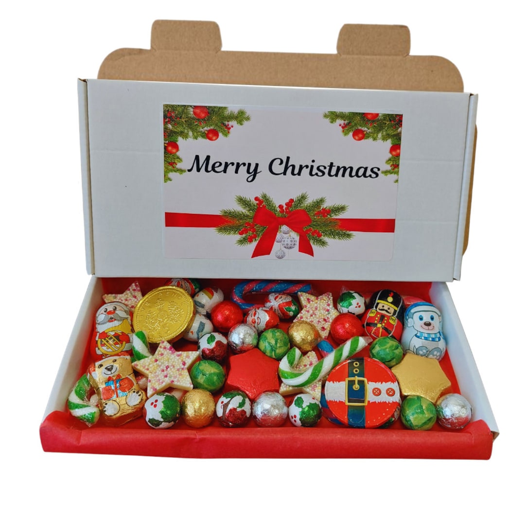 Christmas Milk Chocolate Sweet Gift Box Hamper Xmas Stocking Filler ...