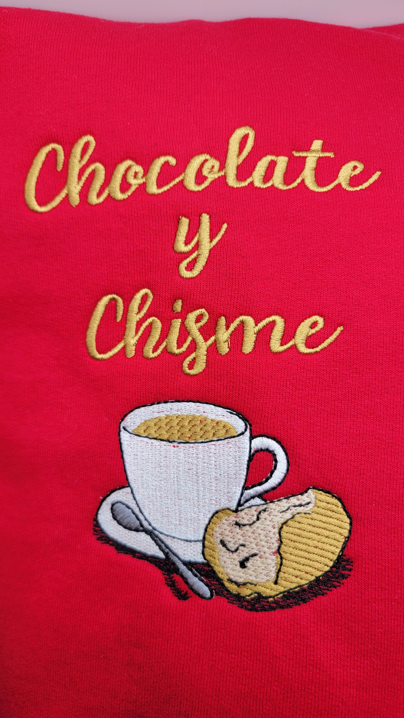 Chocolate Y Chisme Embroidery Design File - Etsy