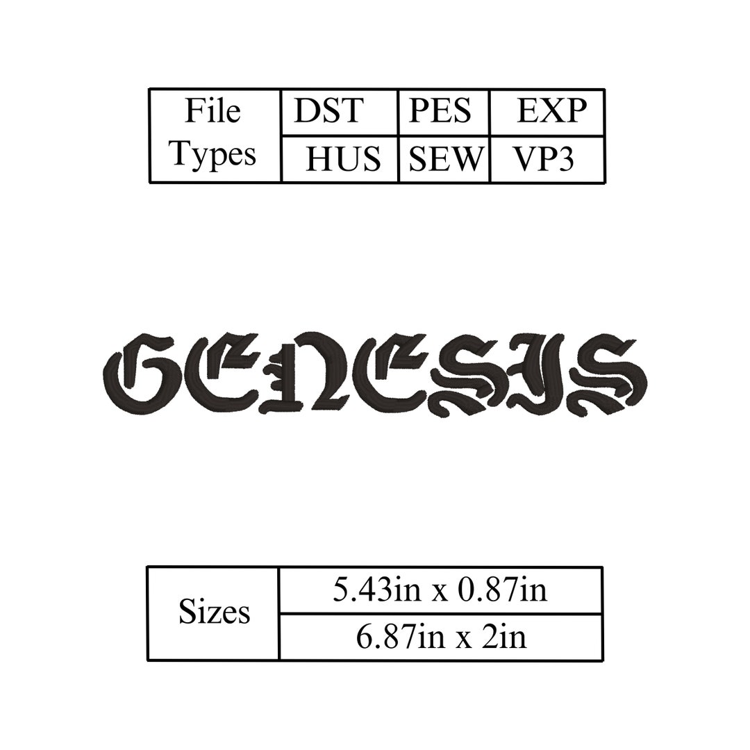 Peso Pluma Genesis Album Embroidery Design File - Etsy