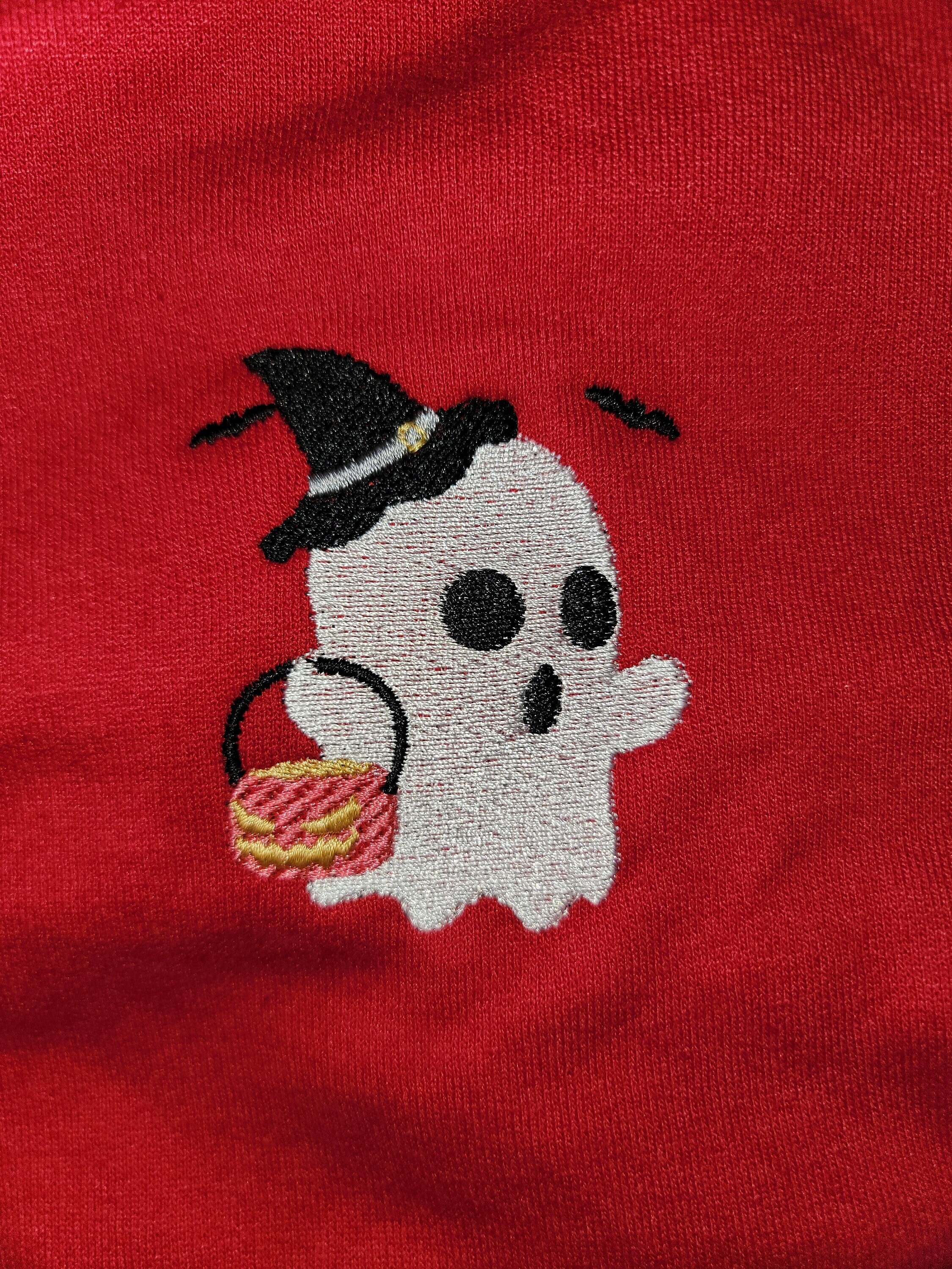 Halloween Ghost Embroidery Design File 2 Sizes. 6 File Types Pes, Dst ...
