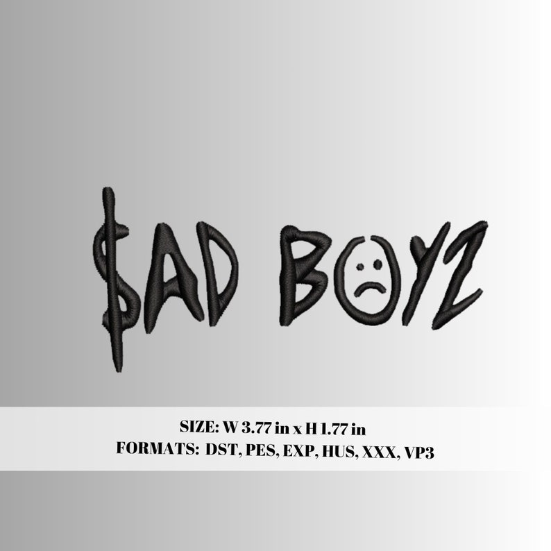 Sad Boyz Junior H Embroidery Design, Made for Hats and Flats. - Etsy