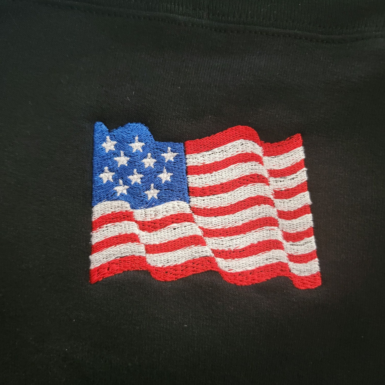 Waving American Flag Embroidery Design, 4th of July (digital Download ...