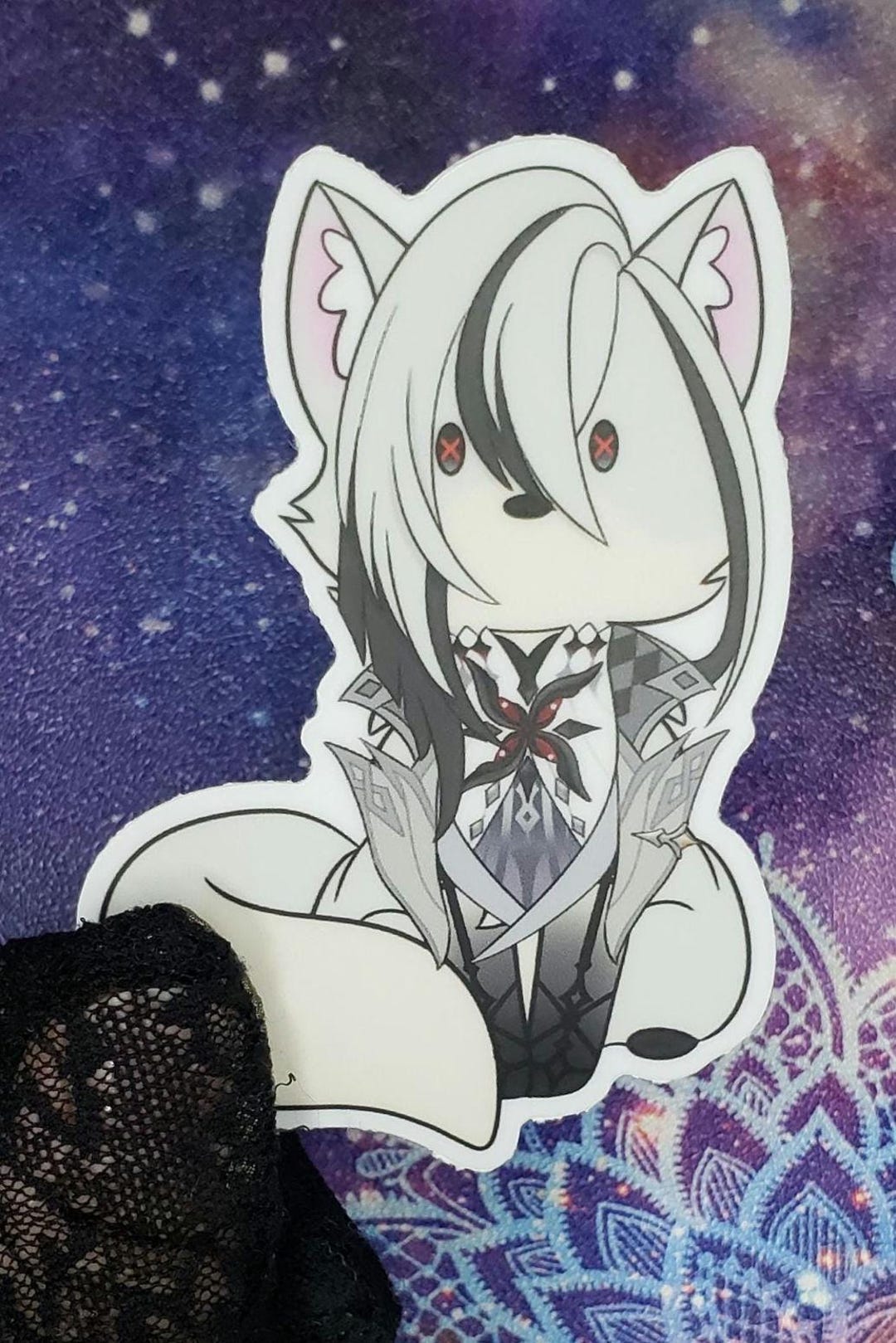 Arlecchino Sticker Genshin Impact Fatui Fox Stickers Cute Kawaii ...