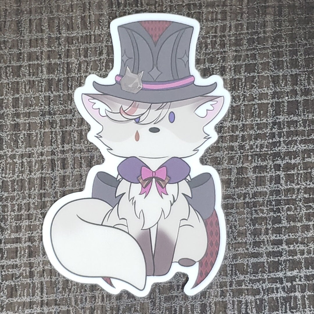 Lyney Sticker | Genshin Impact | Fontaine | Fox Stickers | Cute Kawaii ...