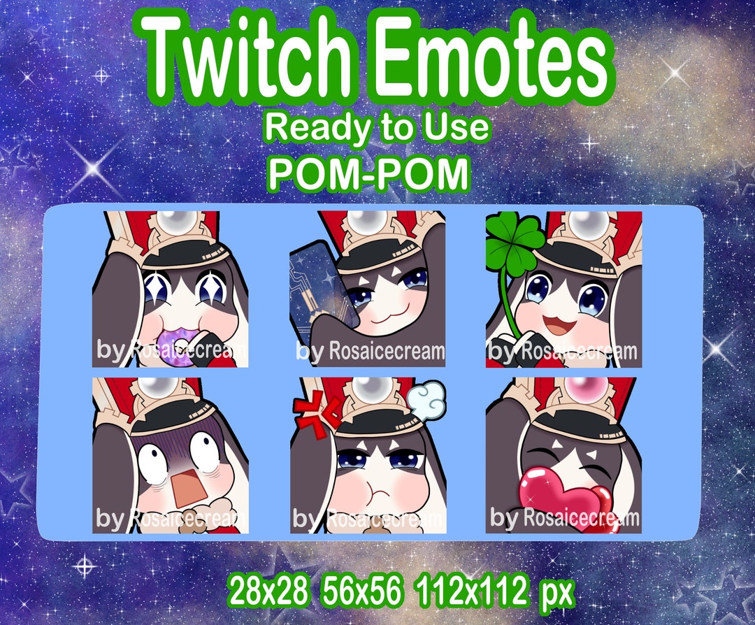 Honkai Star Rail: Pom-pom Emotes (6) | Twitch | Discord | Cute Kawaii ...