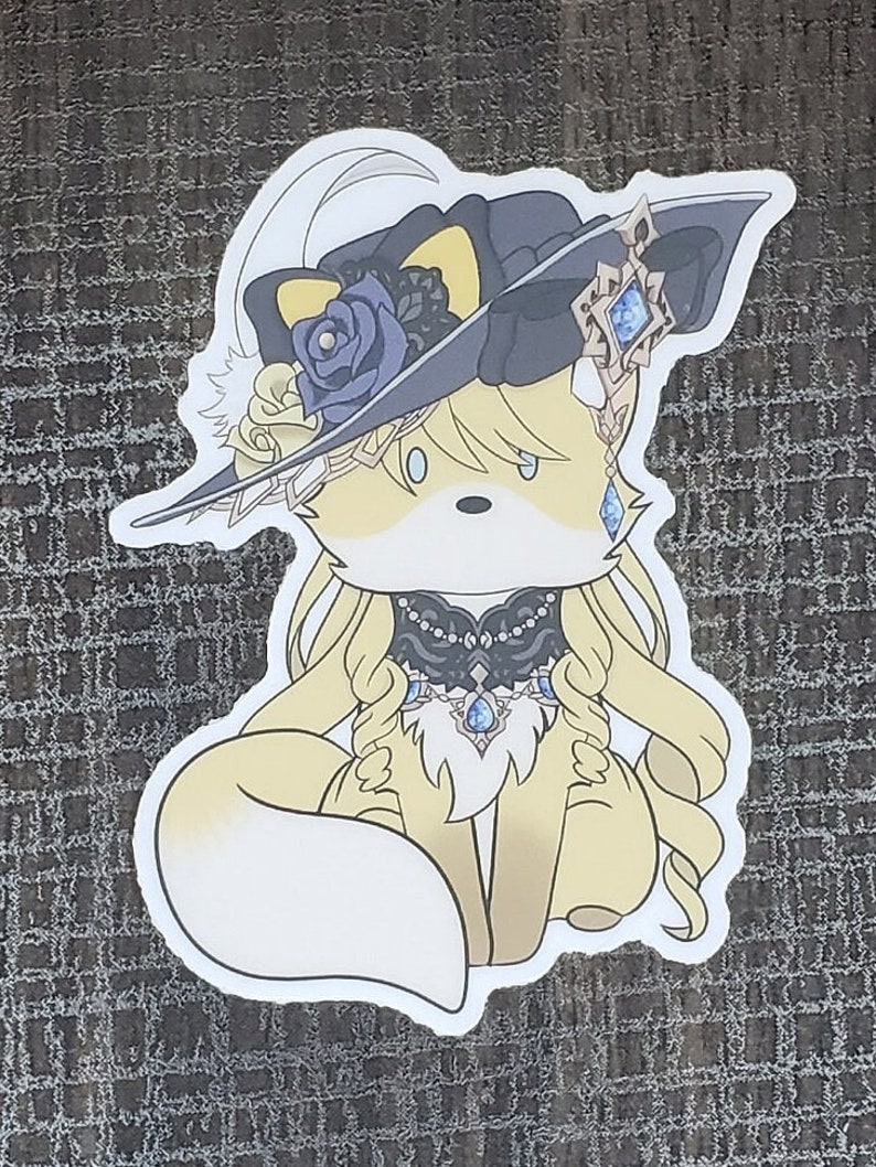 Navia Sticker | Genshin Impact | Fontaine | Fox Stickers | Cute Kawaii ...