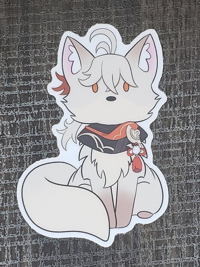Kaedehara Kazuha Sticker Genshin Impact Inazuma Fox - Etsy